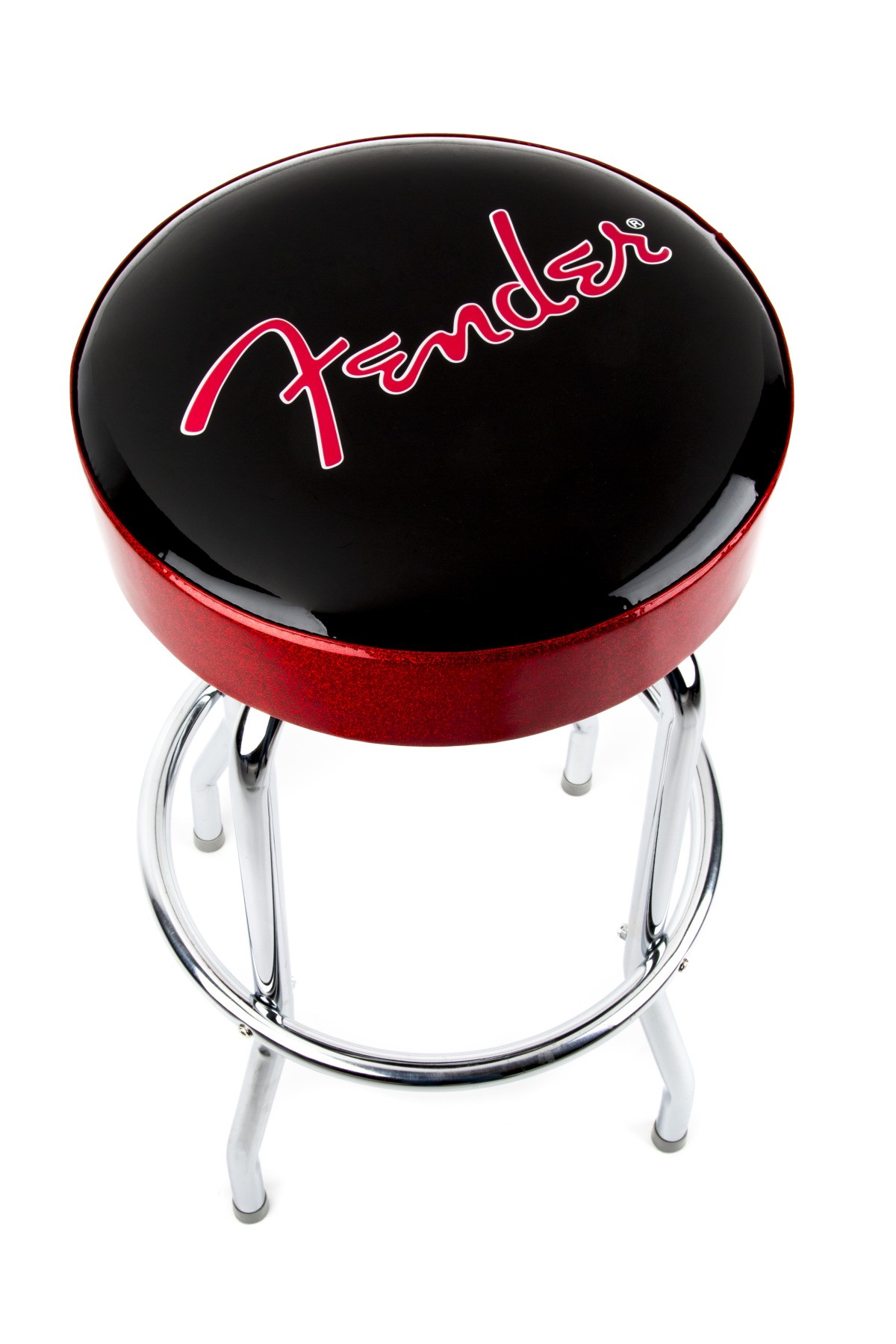 Banco Fender 30" Red Sparkle Logo Black Red Sparkle